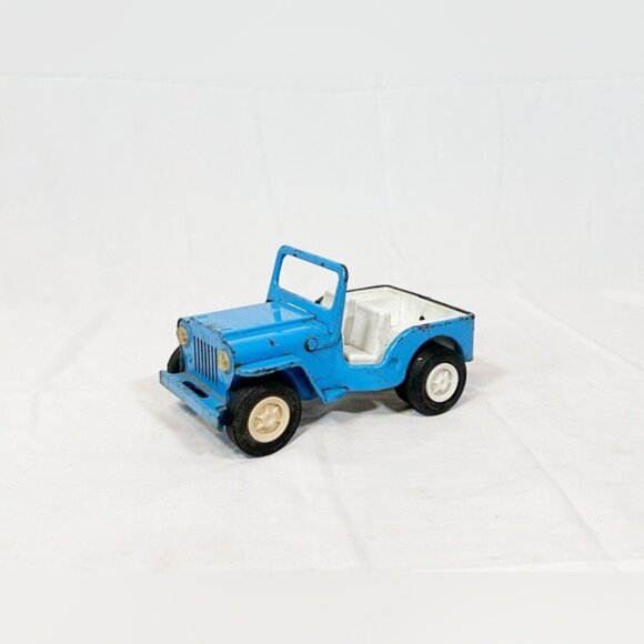 Tonka | Toys | Vintage 7s Blue Metal Tonka Jeep Cj7 Toy Car Wfold Down ...